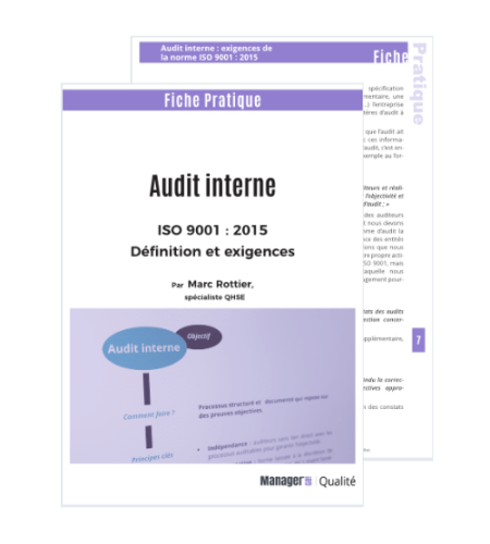 Audit qualité interne - exigences de l'ISO 9001:2015 [Fiche PDF]